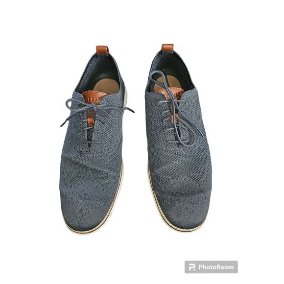 Cole Haan | Shoes | Cole Haan Grand Os Gray Fabric Lightweight Wingtip ...